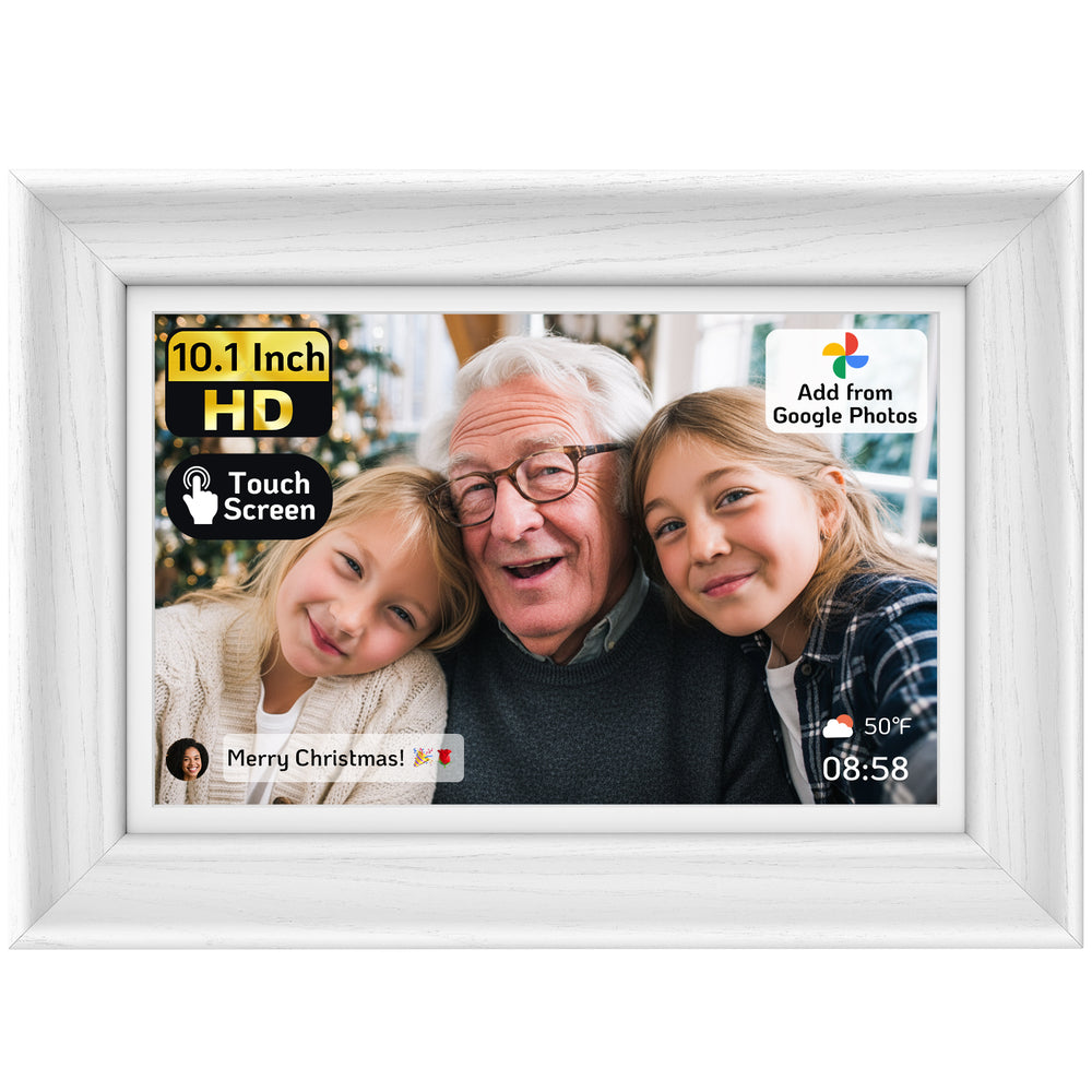 NexFoto Classic 10 | 10.1 inch Digital Picture Frame - White